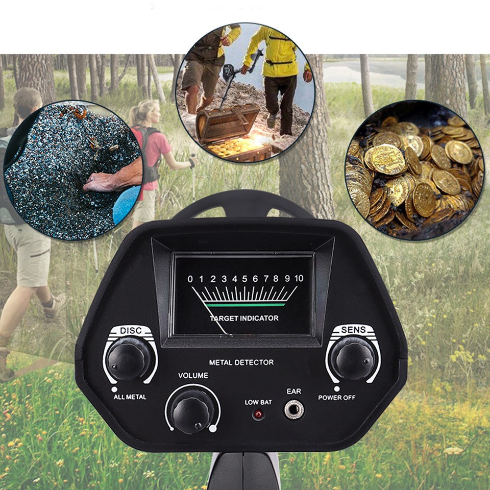 LCD Metal Detectors Waterproof Gold Digger Deep Sensitive Coil Searcher ...