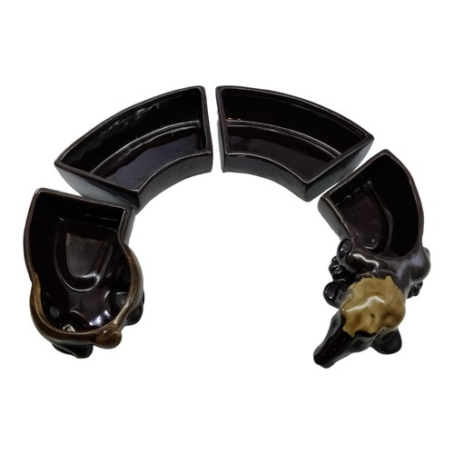 Vintage Artmark Ceramic Japan Dachshund Dog 4 piece Snack Tray | eBay UK