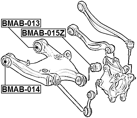 Bushing, Rear Lower Control Arm Fits Bmw 33324062629, 33324062630 ...