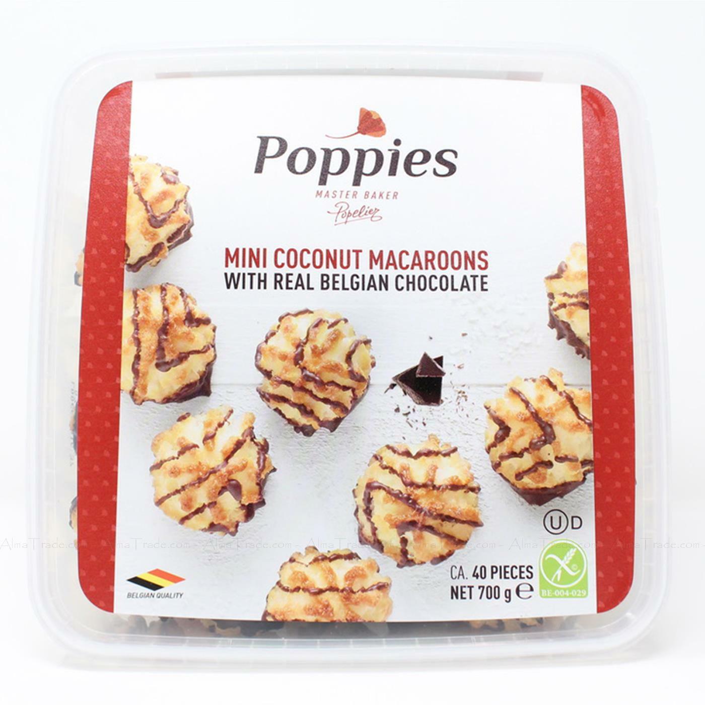 Poppies Master Baker Mini Coconut Macaroons With Real Belgian Chocolate ...