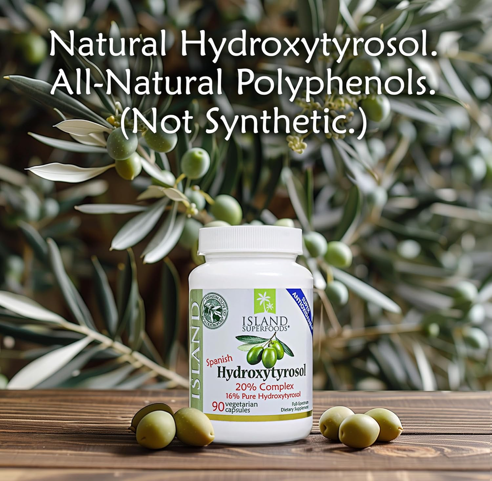 20% Hydroxytyrosol Complex™ Olive Fruit Extract - Super Strength 100% ...