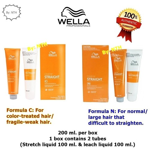WELLA CREATINE straight straightening cream choose 2 formulas C or N ...