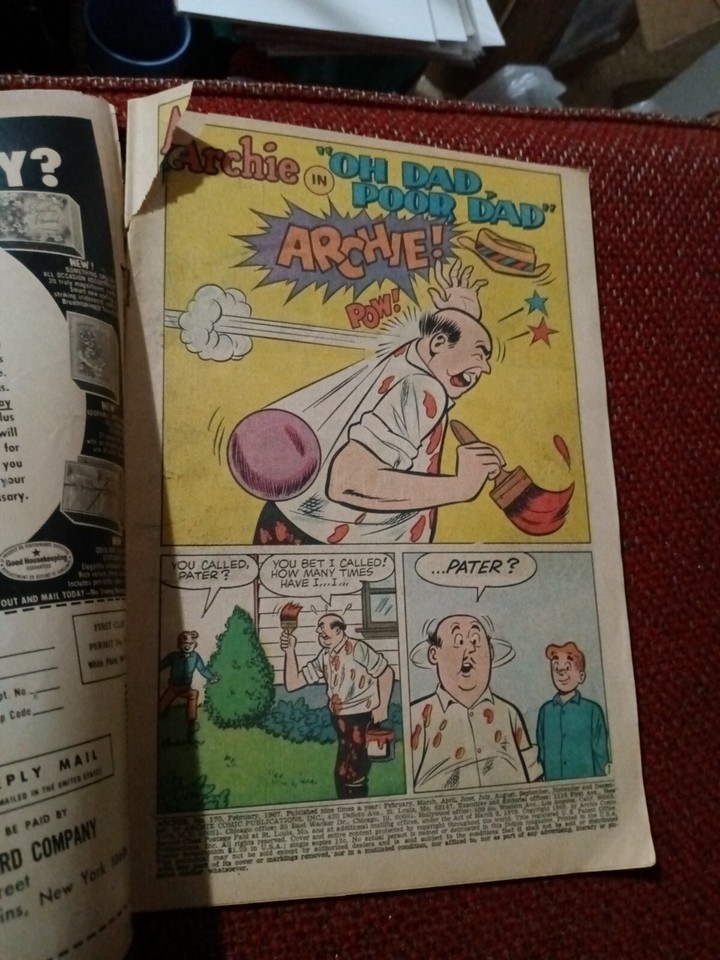 ARCHIE Comics #170 Feb 1967 BETTY Cover Time Machine Dan DeCarlo art ...