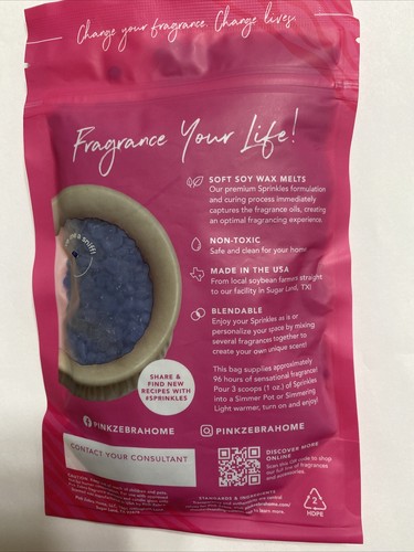 Pink Zebra CAPRI BREEZE Wax Sprinkles 3.75 oz Bag NEW Fragranced Wax ...
