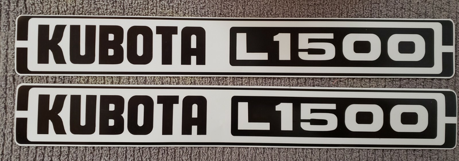 KUBOTA L1500 Quality Reproduction Hood Decal Set 19" Length - For ...