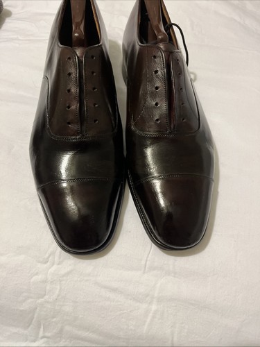 CHURCH'S CUSTOM GRADE PATENT LEATHER Burgundy FORMAL SHOES! CAP TOE ...