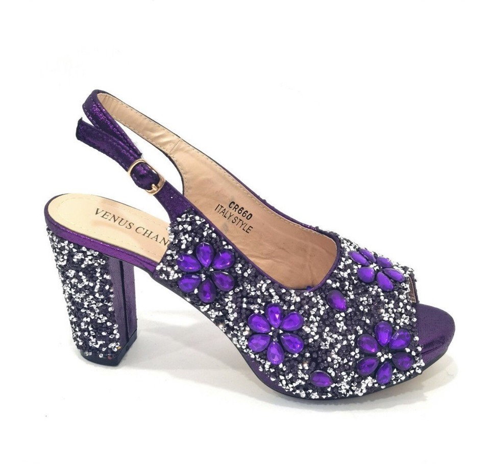 Venus Chan Dress Shoe And Matching Bag Purple Size 39 | eBay