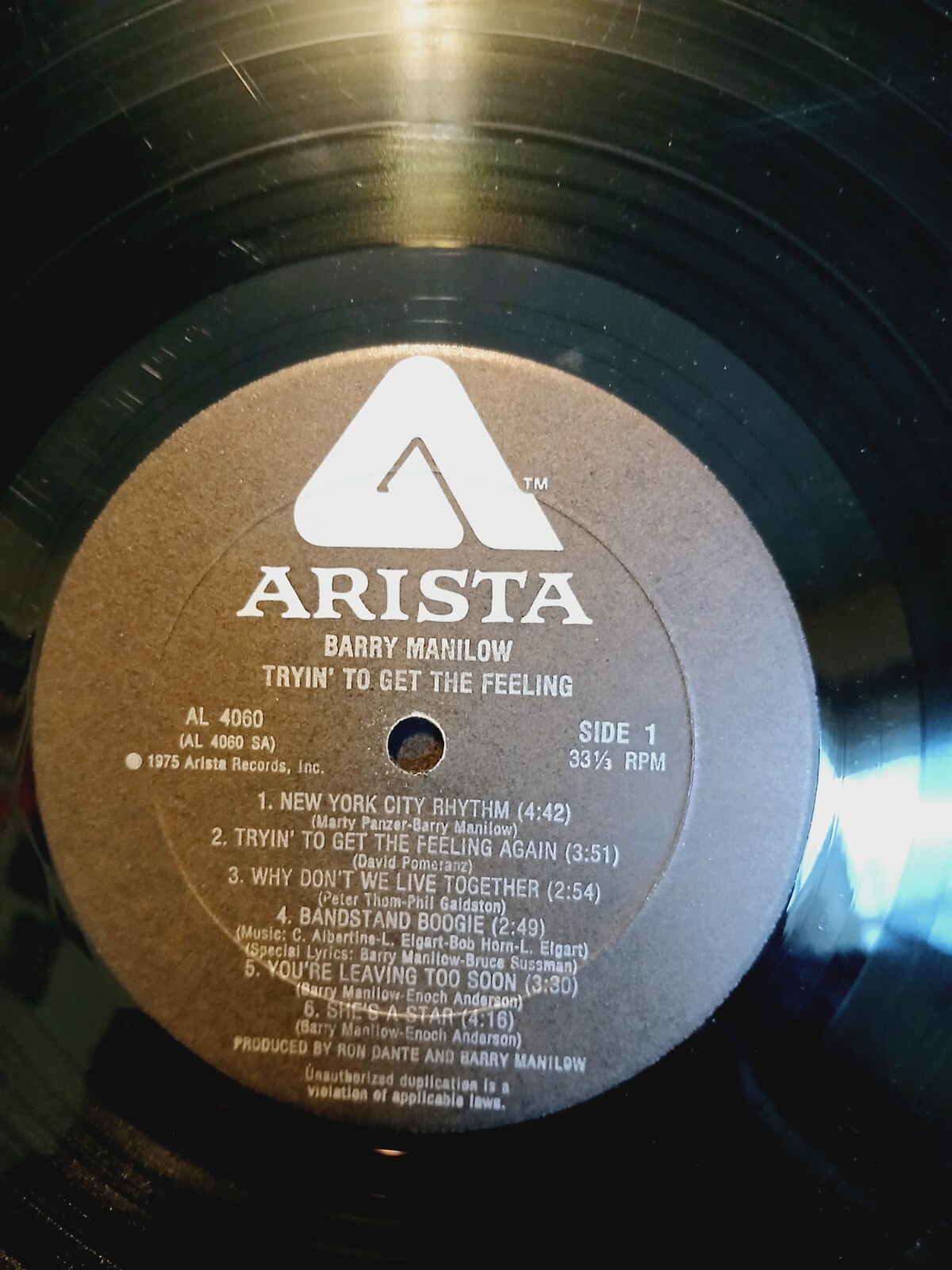 Barry Manilow Tryin' To Get The Feeling, 33rpm LP VINYL Record Album 1975 | eBay