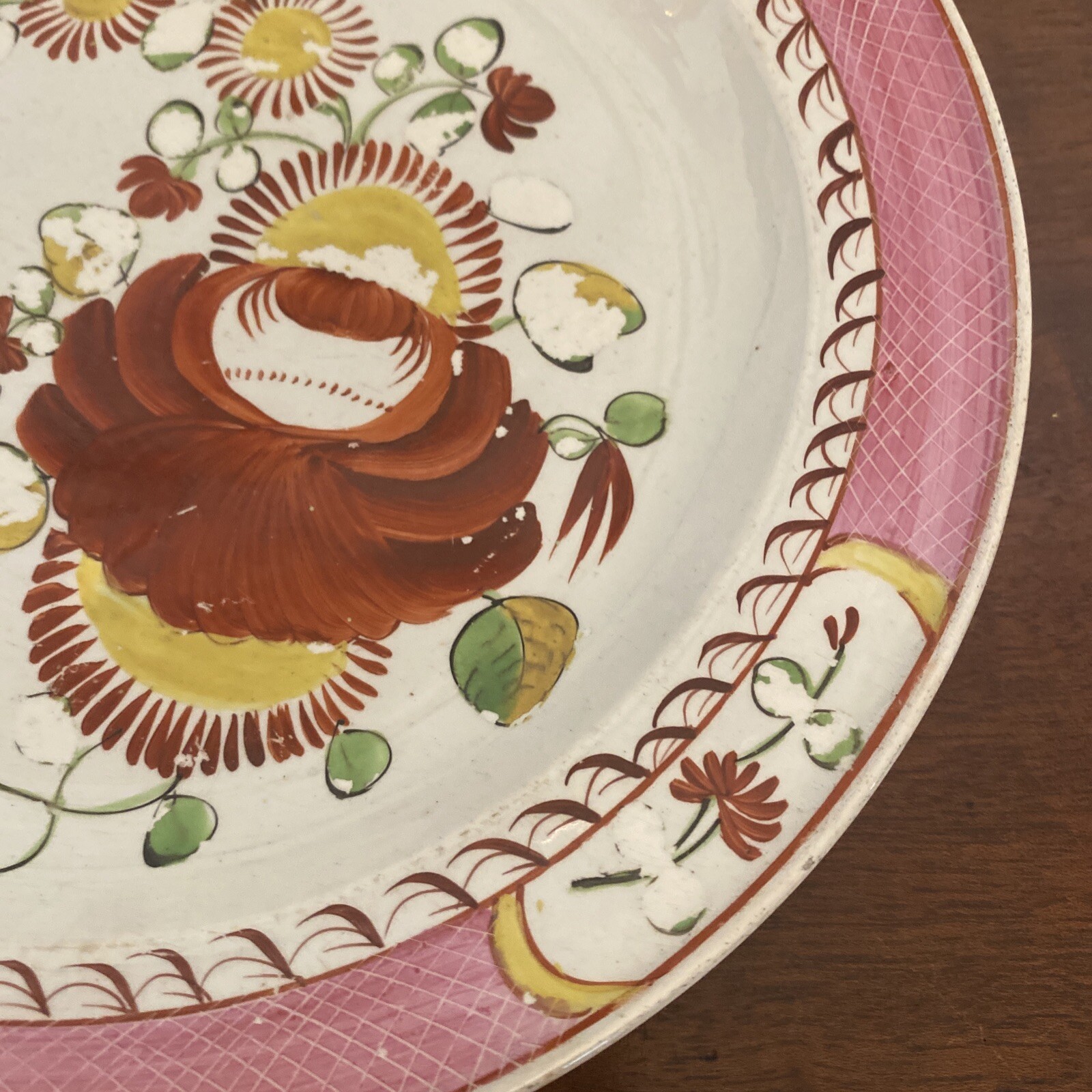 Antique Gaudy Dutch Kings Rose Pearlware Plate 8” | eBay