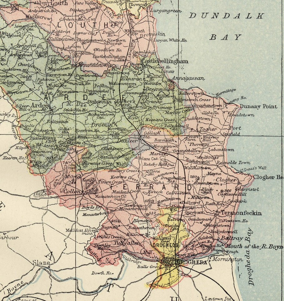 1902 ANTIQUE MAP OF THE COUNTY OF LOUTH / IRELAND | eBay