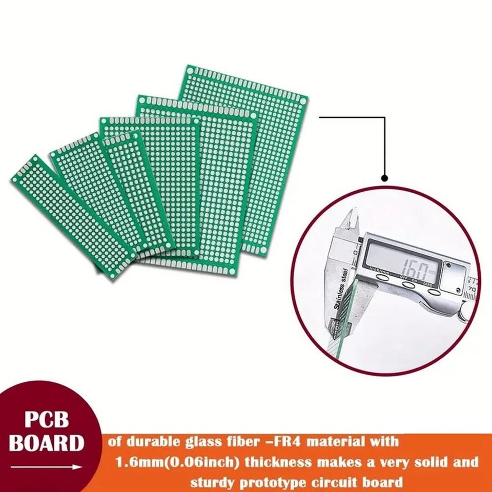92PCS PCB Board Kit Universal PCB Prototype board Circuit Boards for ...