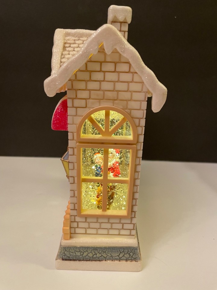 Christmas is Forever Santa Toy Workshop Lighted Glitter Globe Christmas ...