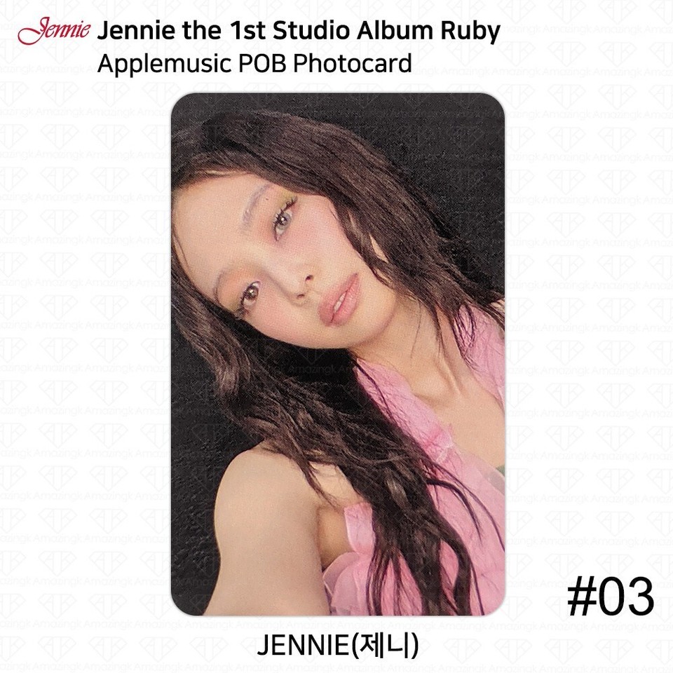 Jennie The 1st Studio Album Ruby POB Photocard Blackpink JumpupEnt Applemusic | eBay