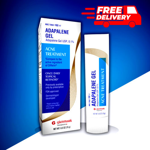Adapalene Gel 0.1% Acne Treatment, Topical Retinoid Cream for Face 15 ...