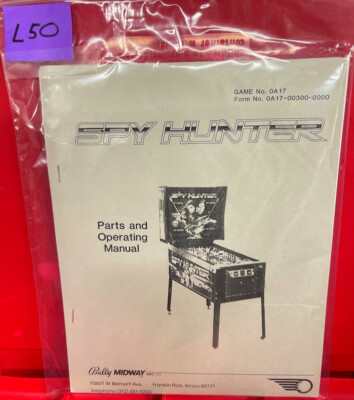 Spy Hunter Pinball Machine Operations/Service/Repair/Troubleshooting ...