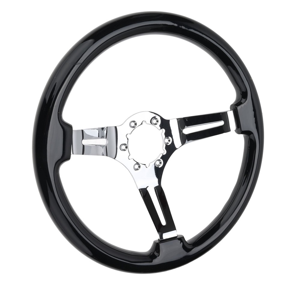 Steering Wheel C2-C3 1963-1982 Corvette Black Ash with Chrome Split ...