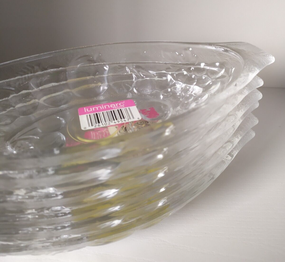 Set X6 Vassoi Salse Contorni In Vetro Luminarc Misure 23x10cm | eBay