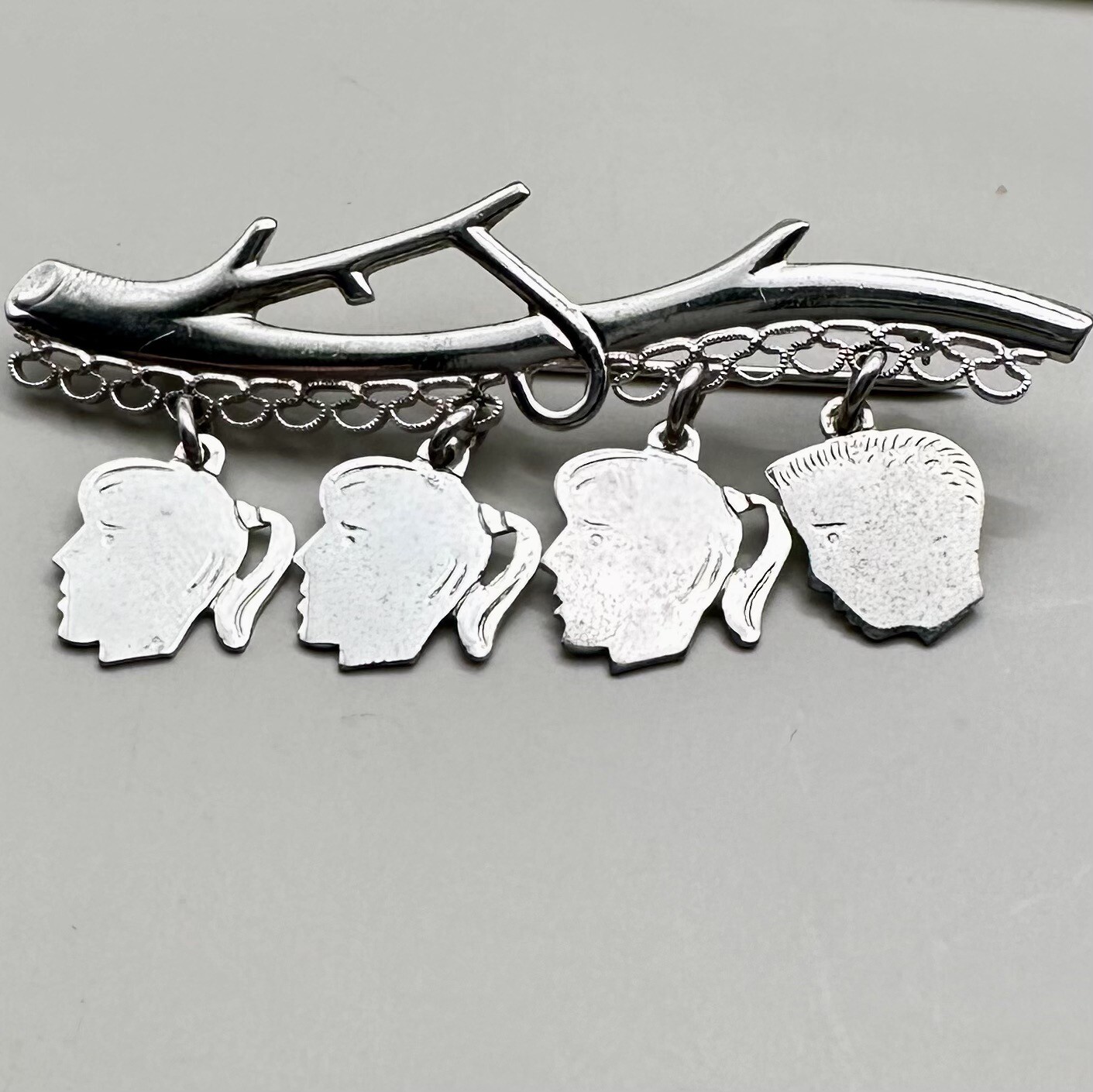 Family Tree Branch Brooch Marked Elco Sterling Silver… - Gem