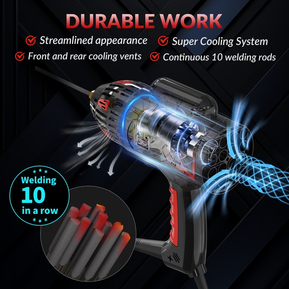 GZ GUOZHI 130A Portable Handheld Stick ARC Welder- 110V IGBT Inverter ...