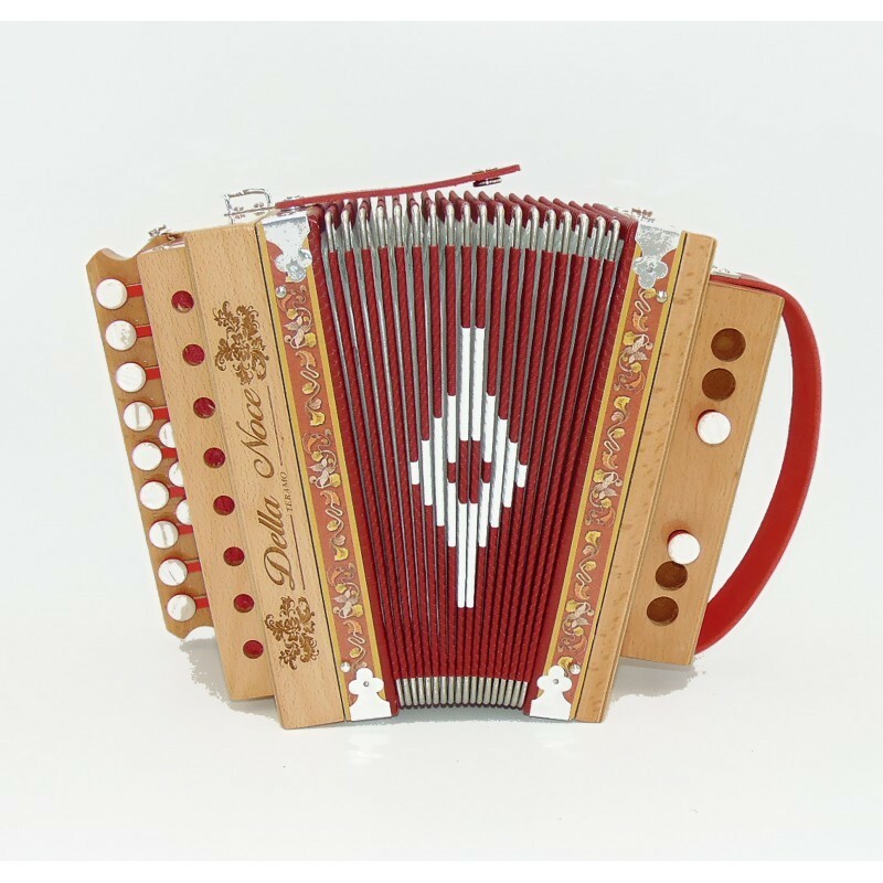 Organetto Accordion in legno 2 bassi DELLA NOCE mod. Pennese 12 tasti ...