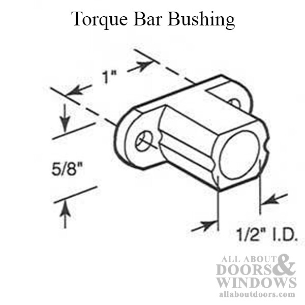 Torque Bar Bushing For Torque Window Operators Two Nylon Bushings | eBay