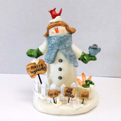 1999 NW Blizzard Snowman Frozen Vegetables Christmas Figurine Nancy ...