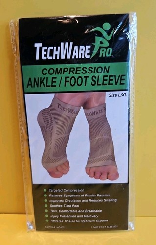 TechWare Pro Ankle Brace Compression Sleeve~Relieves Achilles ...