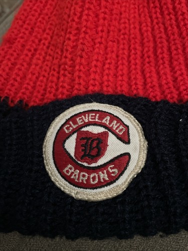 Vintage Cleveland Barons Hockey Beanie Cuffed Knit Hat Patch Logo | eBay
