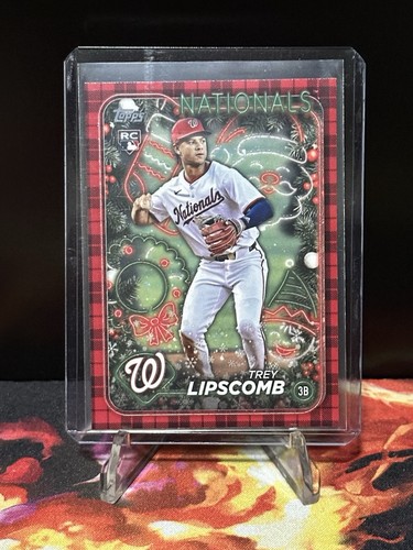 2024 Topps Holiday Advent Calendar Trey Lipscomb Red Plaid RC Nationals ...