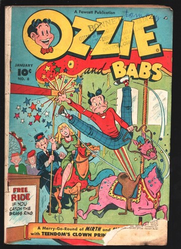 Ozzie and Babs #8 1948 - Fawcett -G - Comic Book | eBay