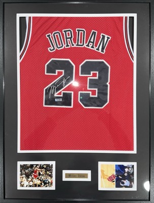 MICHAEL JORDAN FRAMED JERSEY ORIGINAL AUTO SIGNED WITH COA | eBay