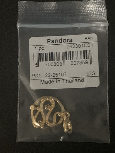 New Authentic PANDORA ME Gold Crystals Pavé Snake Medallion Charm ...