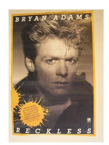 Bryan Adams Poster Reckless Old | eBay