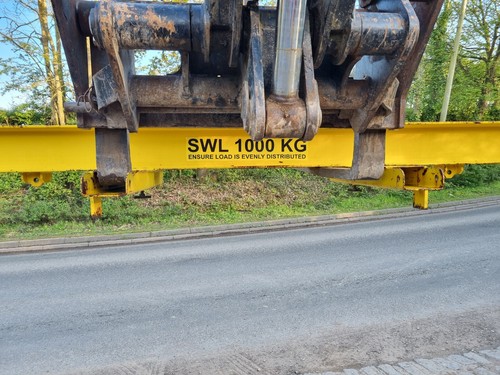 5.15 Meter Spreader Bar Lifting Beam forklift slots 1000kg digger crane ...