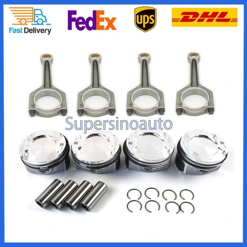 N20B20 2.0L Engine Connecting Rods & Pistons Rings Kit CR 10:1 For BMW ...