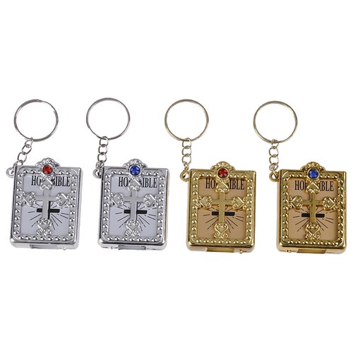 Mini HOLY Bible Keychain Religious Christian Jesus Cross Key Chain ...