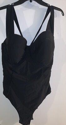 Adore Me One Piece Womens 44DD Black Biniki Swimwear Drawstring #222 | eBay