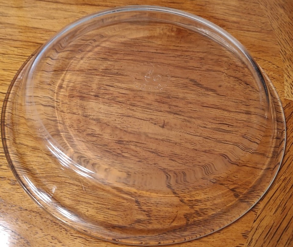Vintage PYREX 210 Pie Plate 10” Clear Glass Flat Rim Dish Clear | eBay