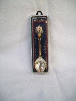 COLLECTIBLE 4¼" x 1" Silver Plated Spoon with Winchester crest made by ...