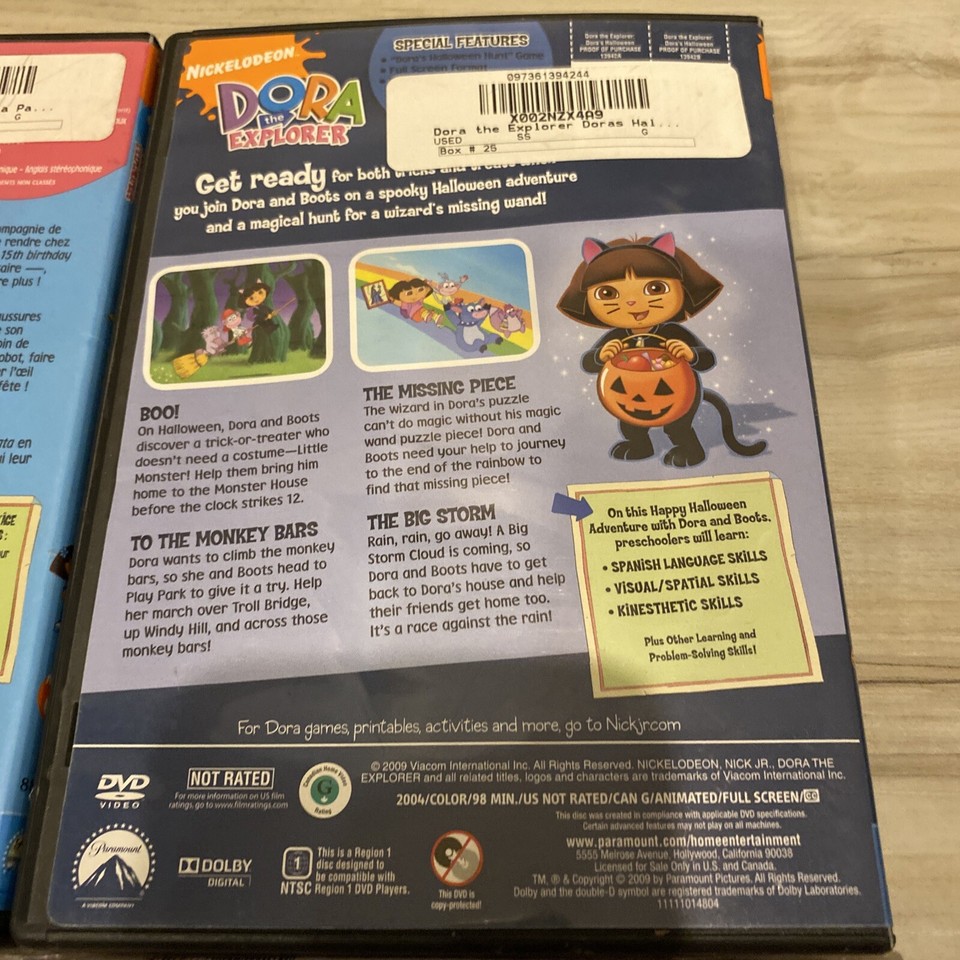Dora the Explorer CD & DVD LOT Dance Fiesta New Halloween It’s A Party ...