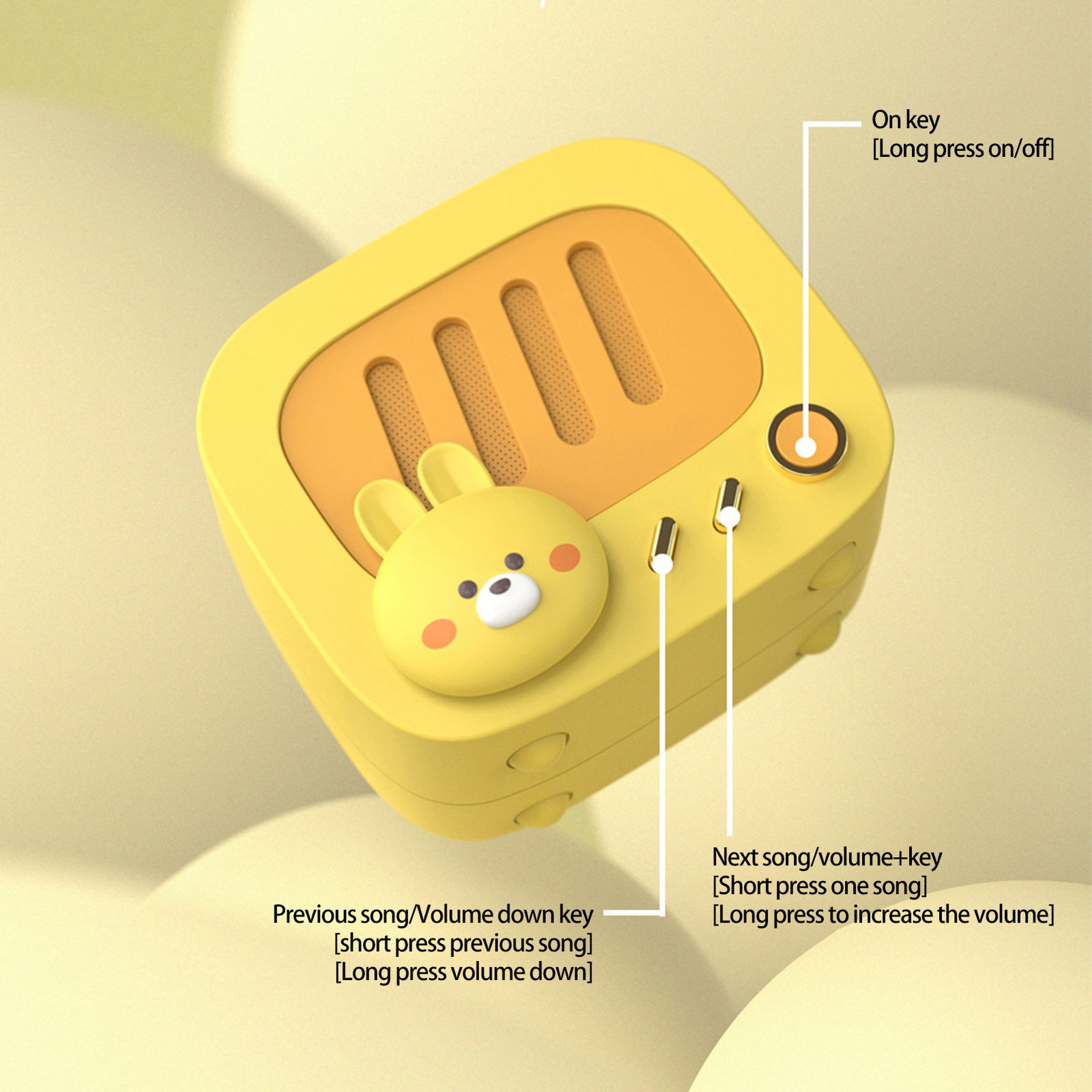 X18 Wireless Speaker Universal Music Player Kawaii Cartoon Bluetooth ...