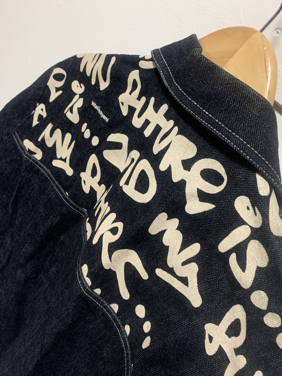 Wale Adeyemi B Side Mens Graffiti Back Denim Jacket Size M, Very Rare ...