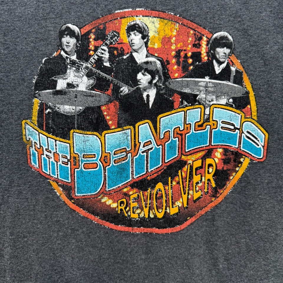 The Beatles T-Shirt Mens Large Heather Gray Revolver Music Album ...