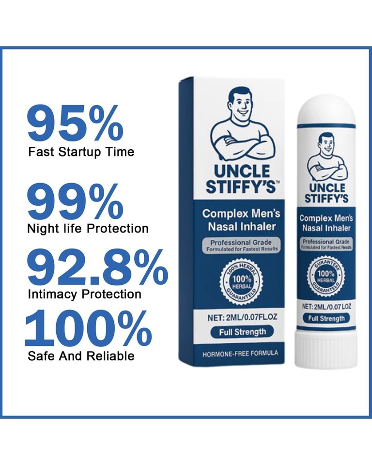 Uncle Stiffy Nasal Inhaler - Complex Natural Spray Stick, Instant ...