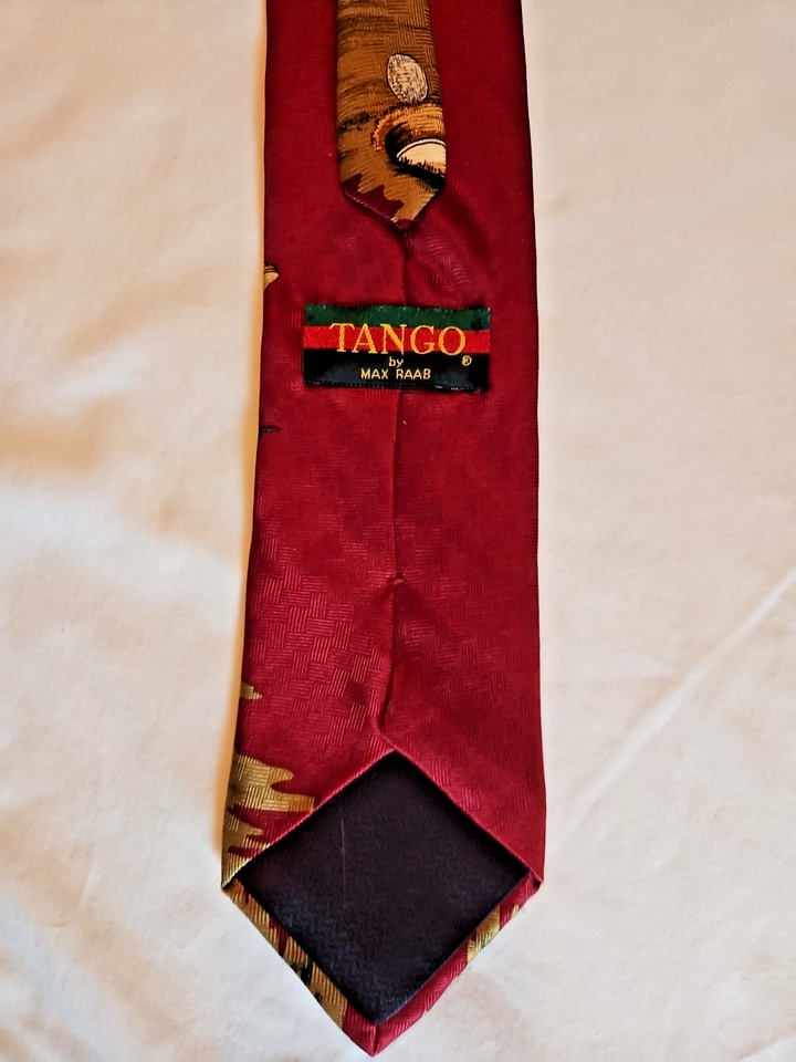 Vintage Tango by Max Raab Golf Tie Burgandy Color | eBay