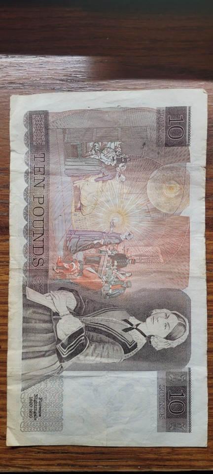 Bank of England Ten Pound Note - Queen Elizabeth - Nightingale - Used ...