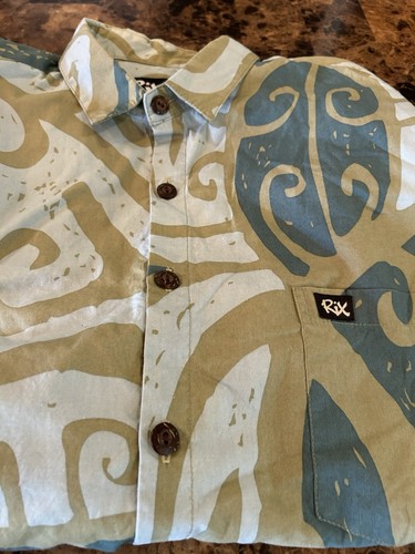 Vintage Rix Hawaiian Shirt Aloha Hawaiian XL Mens Green Cotton Made In ...