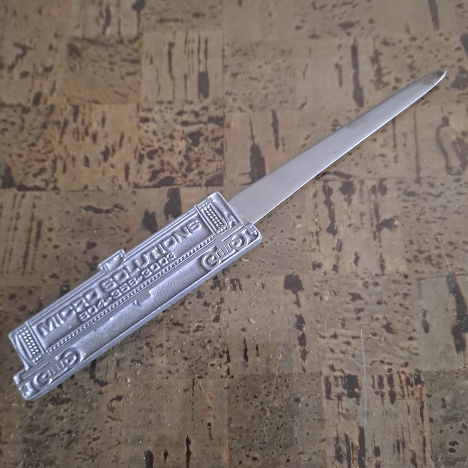 COLLECTIBLE METAL LETTER OPENER - MICRO SOLUTIONS / TRACE II | eBay