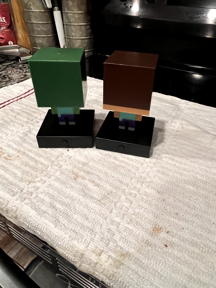 Lot Of [2] Minecraft Steve Night Light Lamp 3D Character Figure ICONS ...