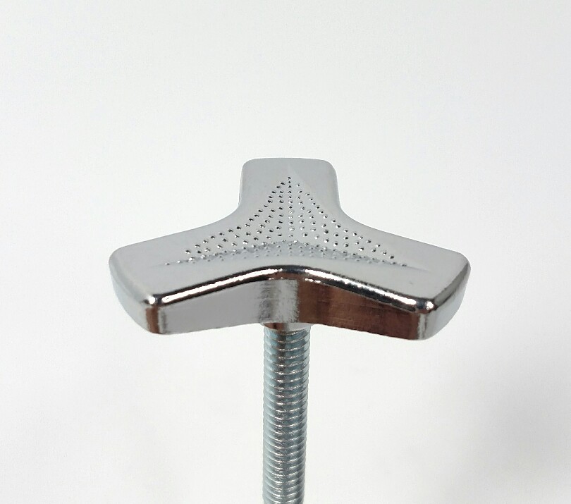 1/4"-20 by 4" Threaded Rod & Air Cleaner Wing Nut Chrome Tri Bar Hold ...